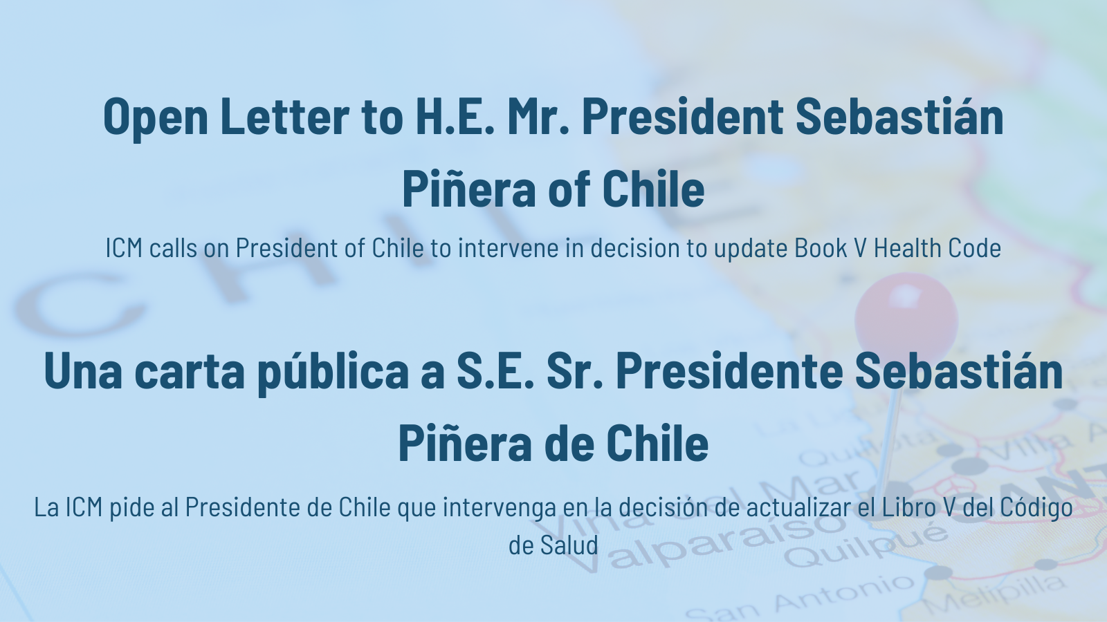 Open Letter to H.E. Mr. President Sebastián Piñera of Chile ...